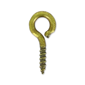 Crochets pitons à visser avec anneau 5 mm bronze x5 - Perles & Co