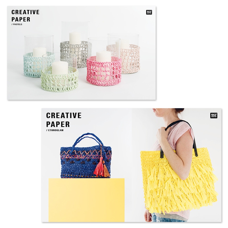 Creative Paper Rico Design - fil papier à crocheter Rouge x 50g ...