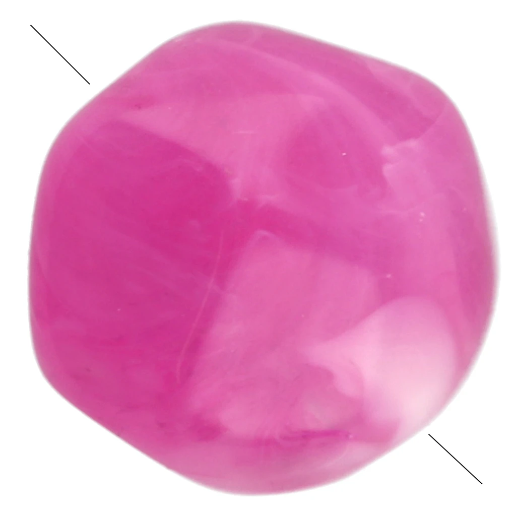 Perles rondes irrégulières facettées 8mm résine translucide Rose ...