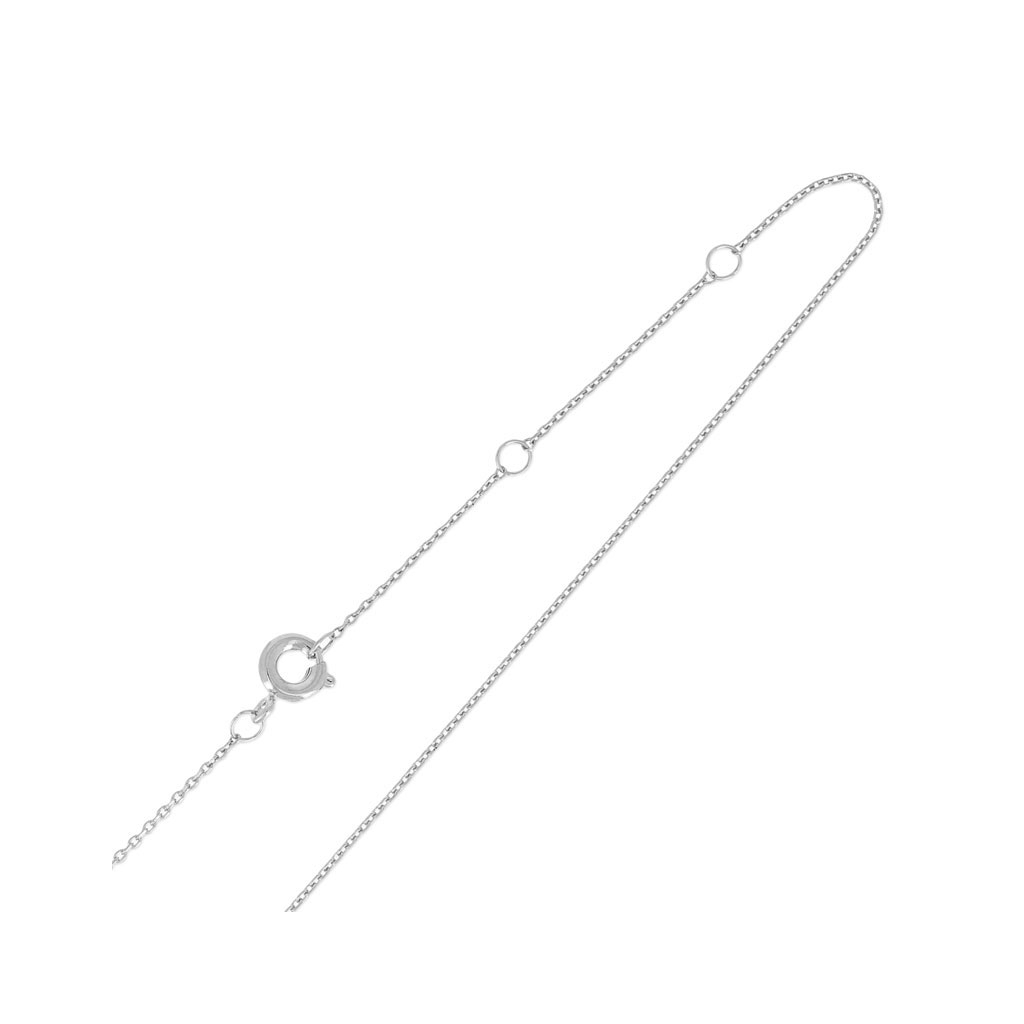 Tour de cou maille Forçat rectangle 1 mm rhodié x50cm - Perles & Co