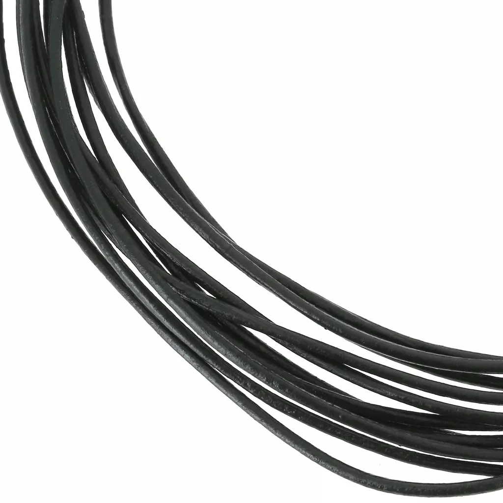 Cordon cuir 1 mm Dark Green x 3m - Perles & Co