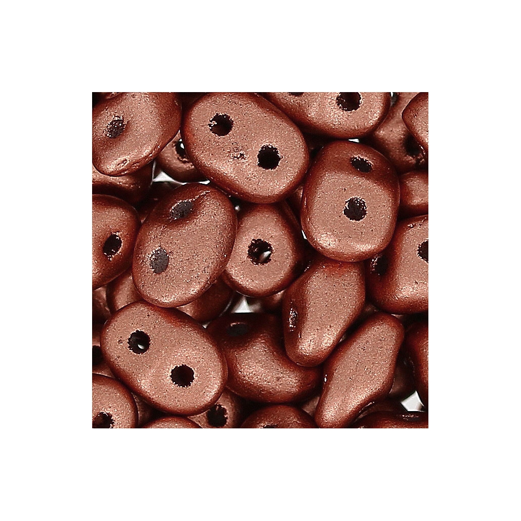 SuperDuo 2,5x5 mm Matte Metallic Copper x10g - Perles & Co