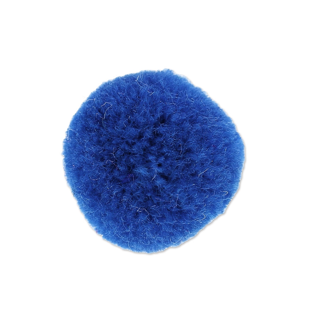 Pompon rond synthétique 2 cm Bleu Marine x1 - Perles & Co