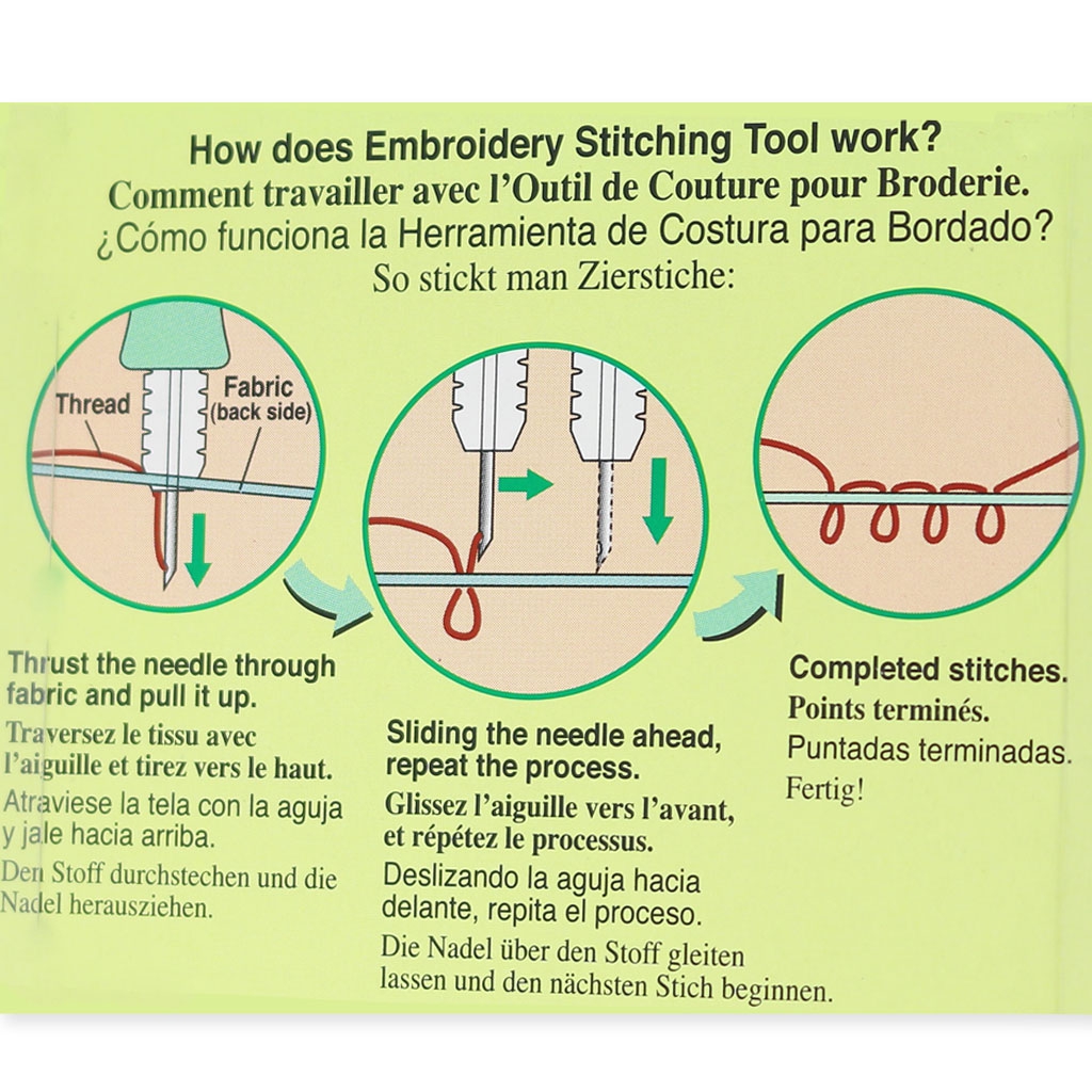 Punch Needle - Outil de couture pour broderie Clover - Aiguille magique ...