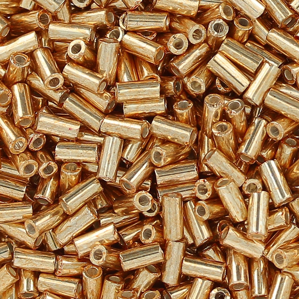Bugles Miyuki 3 mm BGL1053 - Galvanized Gold Metallic x10g - Perles & Co