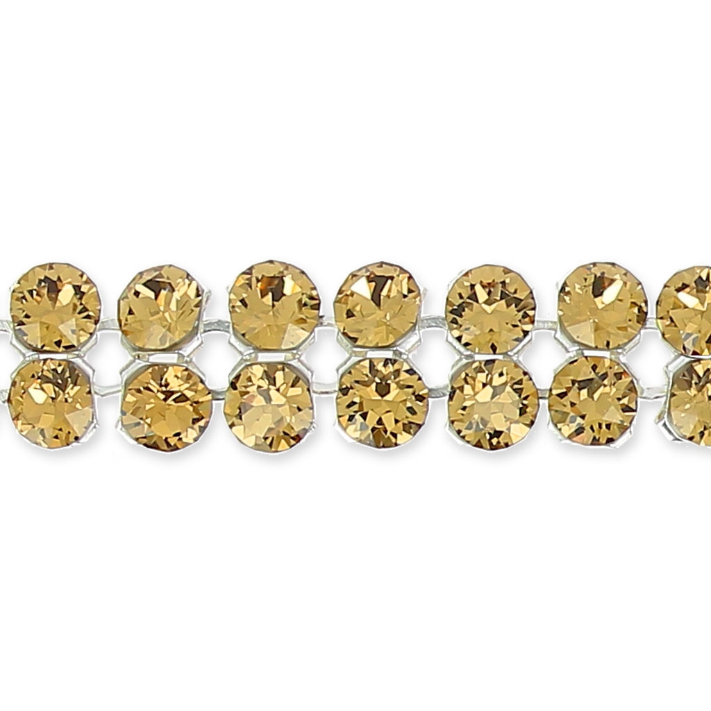 PureCrystal Crystal Mesh 40001 2 rangs 5,3 mm Light Colorado Topaz x5cm ...