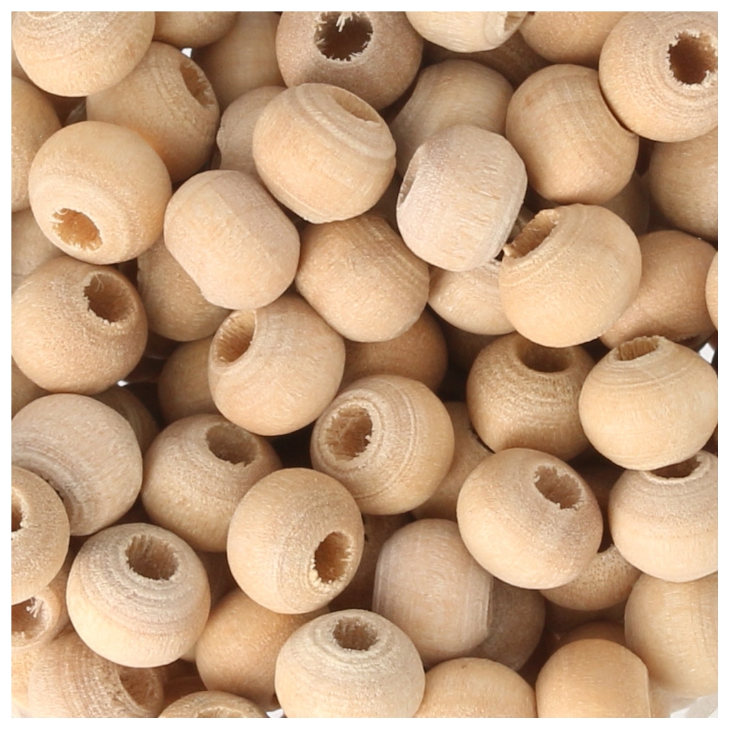 Perles rondes en bois brut 5 mm x30 - Perles & Co