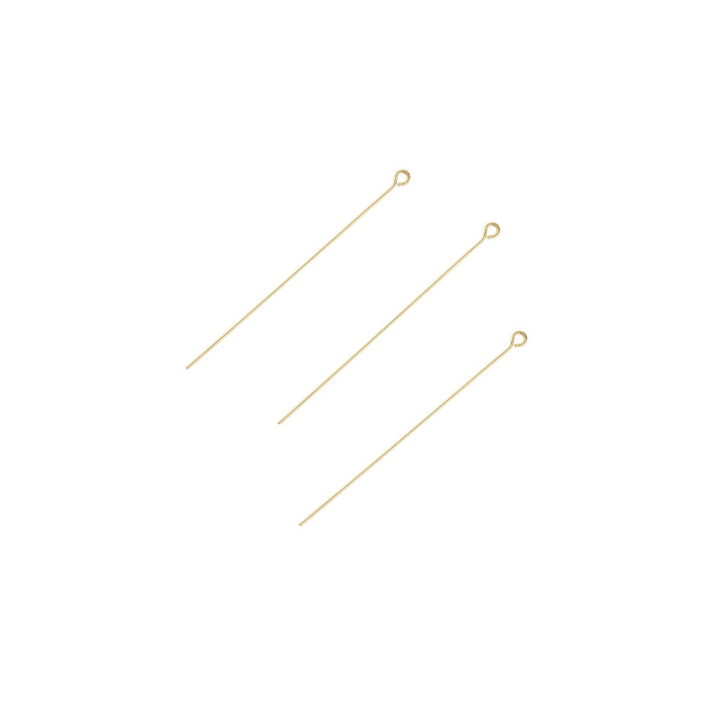 Clous tête ronde 51x0.64 mm Gold filled (or laminé) x10 - Perles & Co