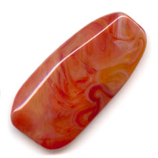 Rectangle 46x20 mm imitation pierre Rouge - Perles & Co