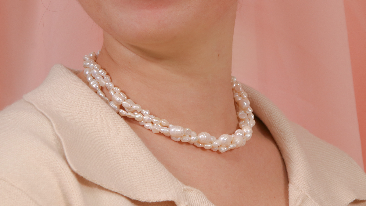 DIY Collier perles d'eau douce près du cou pour mariage ou soirée
