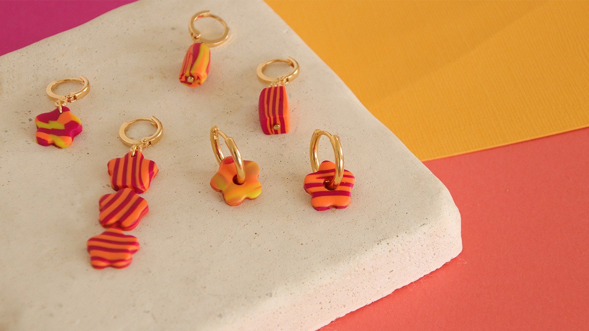 DIY Créoles en pâte polymère pour débutants