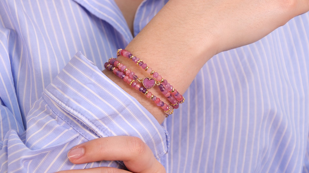 DIY facile | Bracelet trois rangs en perles naturelles