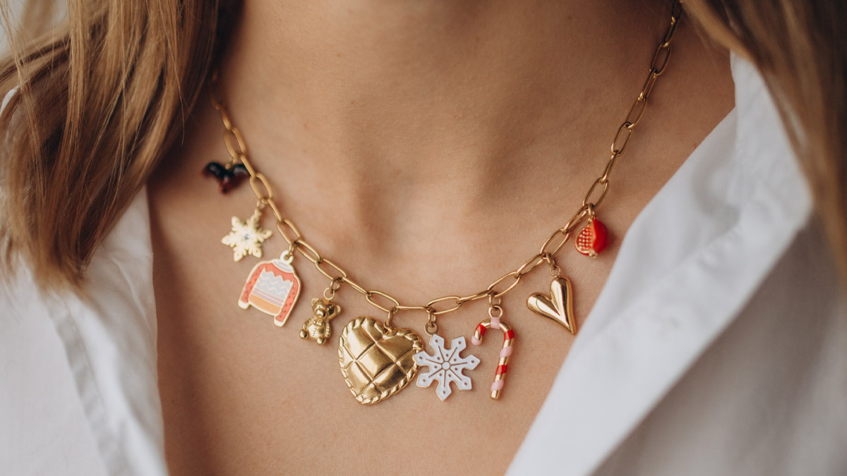 Collier Charms Acier Inoxydable